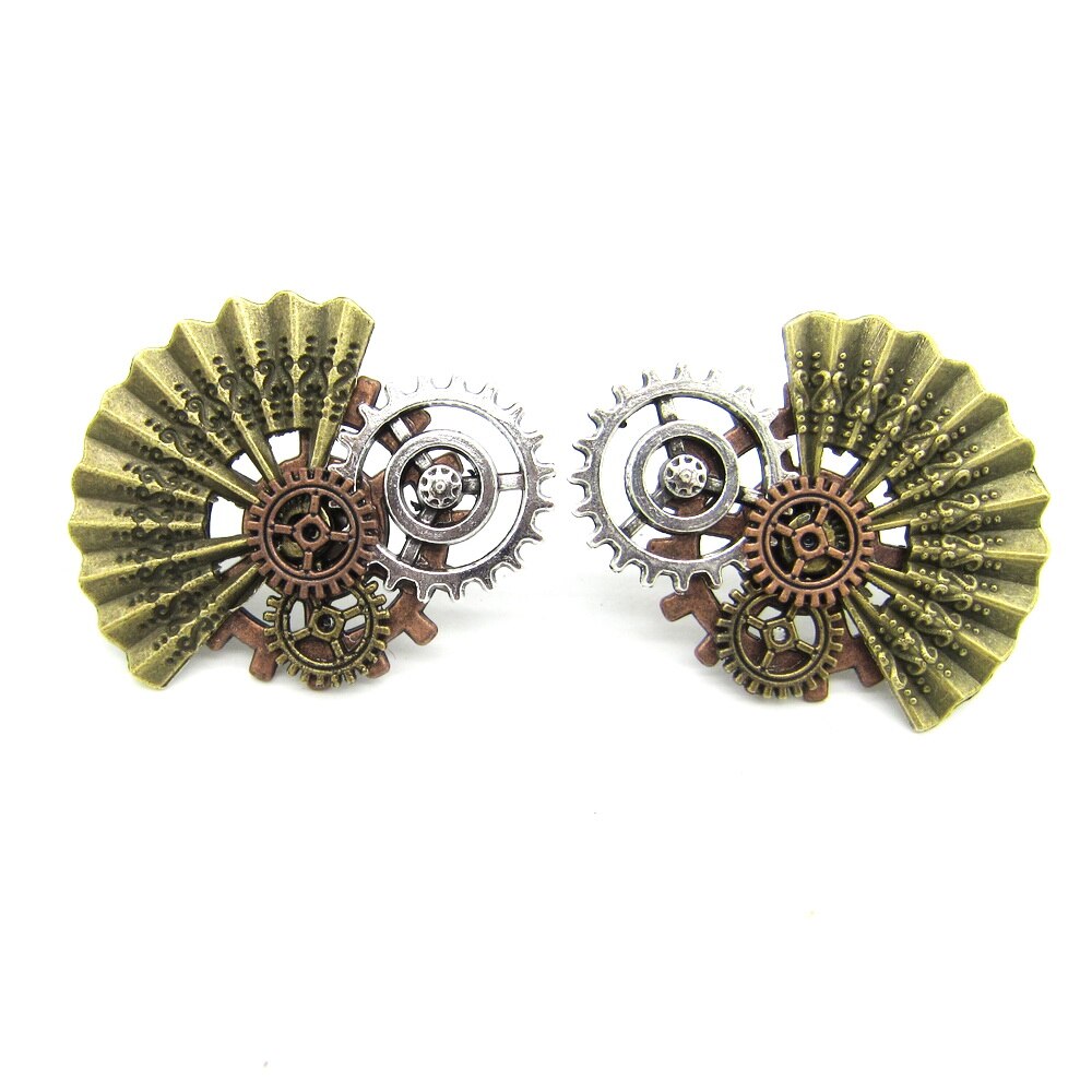 Steampunk Gear Stud Earrings – Steampunkstyler