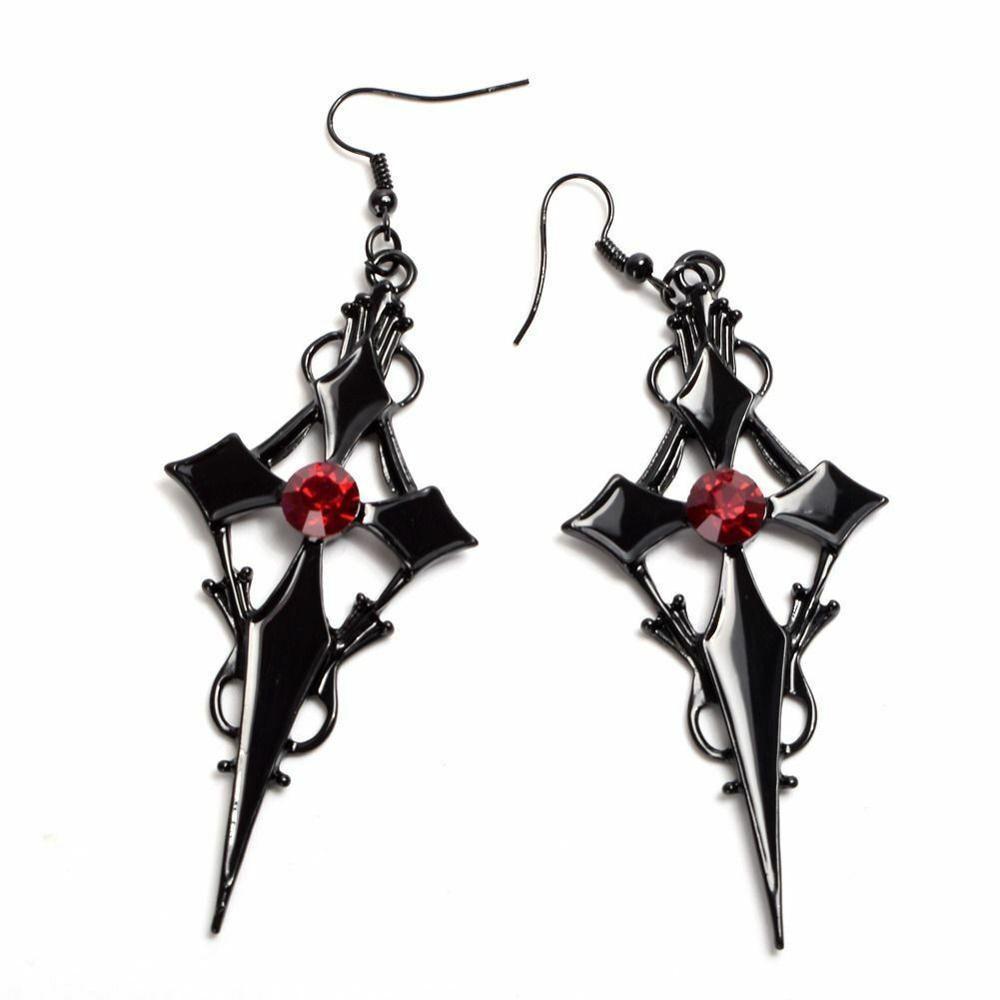 Cross earrings goth store